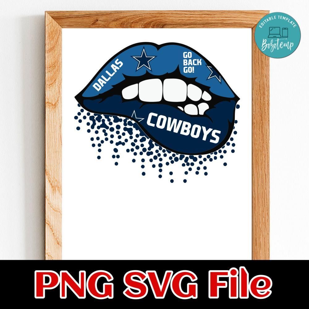 Lips Dallas Cowboys PNG file template | Bobotemp
