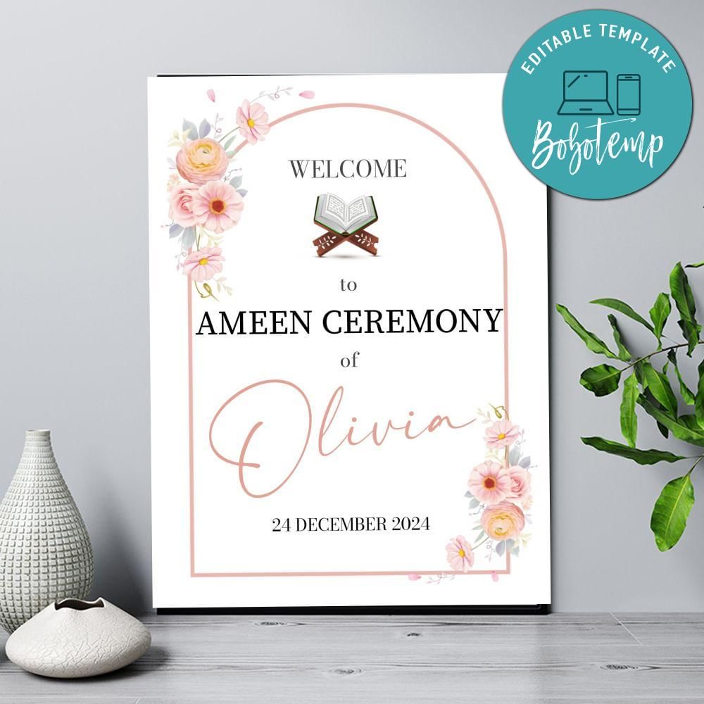 Ameen Invitation Card Template