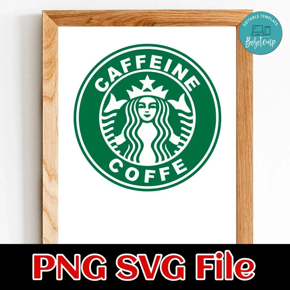Caffeine Queen SVG PNG Customizable | Bobotemp