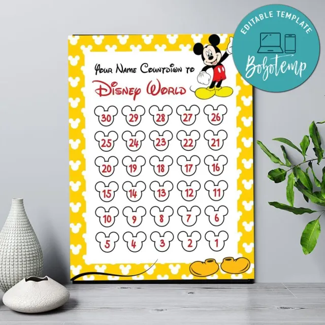 Disney Vacation Countdown Printable