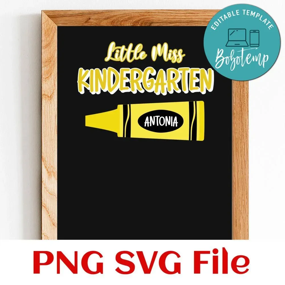 Little miss kindergarten Customer Request PNG | Bobotemp