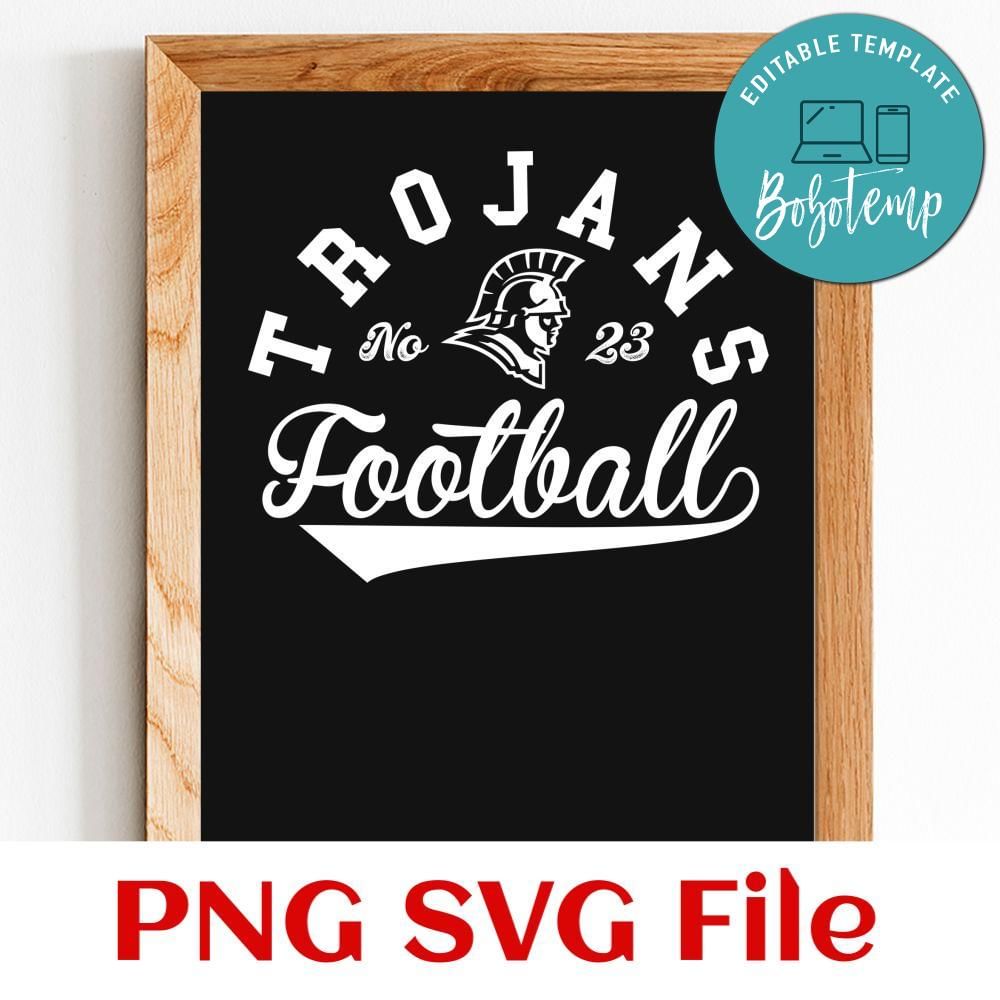 Trojans Football Team SVG Customizable | Bobotemp