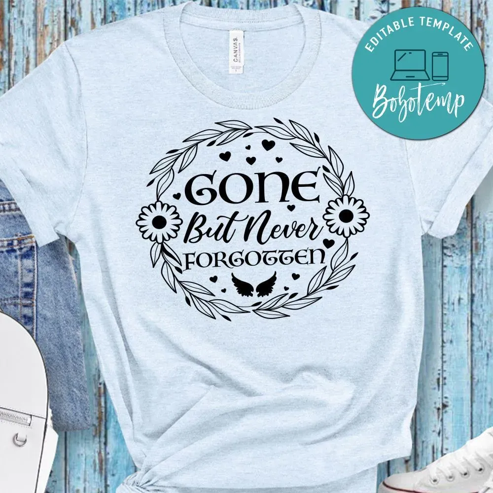 Gone but never forgotten PNG file template | Bobotemp