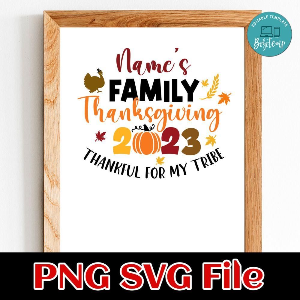 Family Name Thanksgiving PNG | Bobotemp