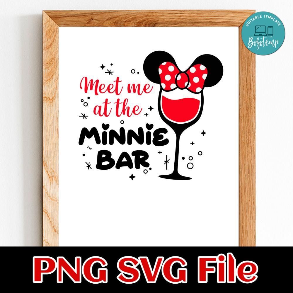 Meet me at The Minnie Bar PNG file template | Bobotemp