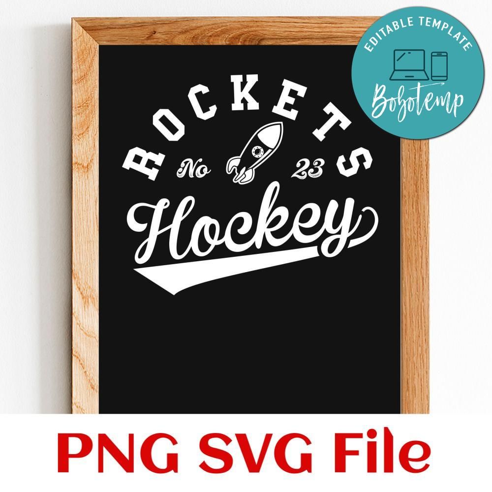 Rockets Hockey Team SVG Customizable | Bobotemp