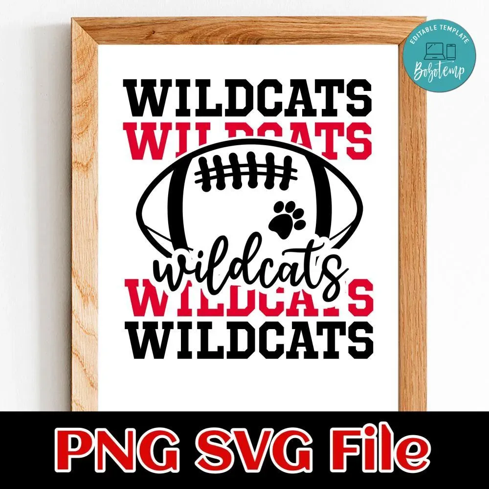 Wildcats football SVG PNG | Bobotemp