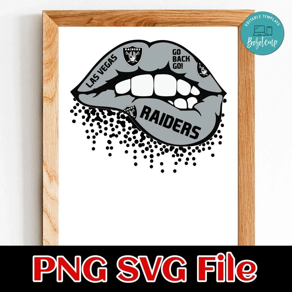 Lips Las Vegas Raiders PNG file template | Bobotemp