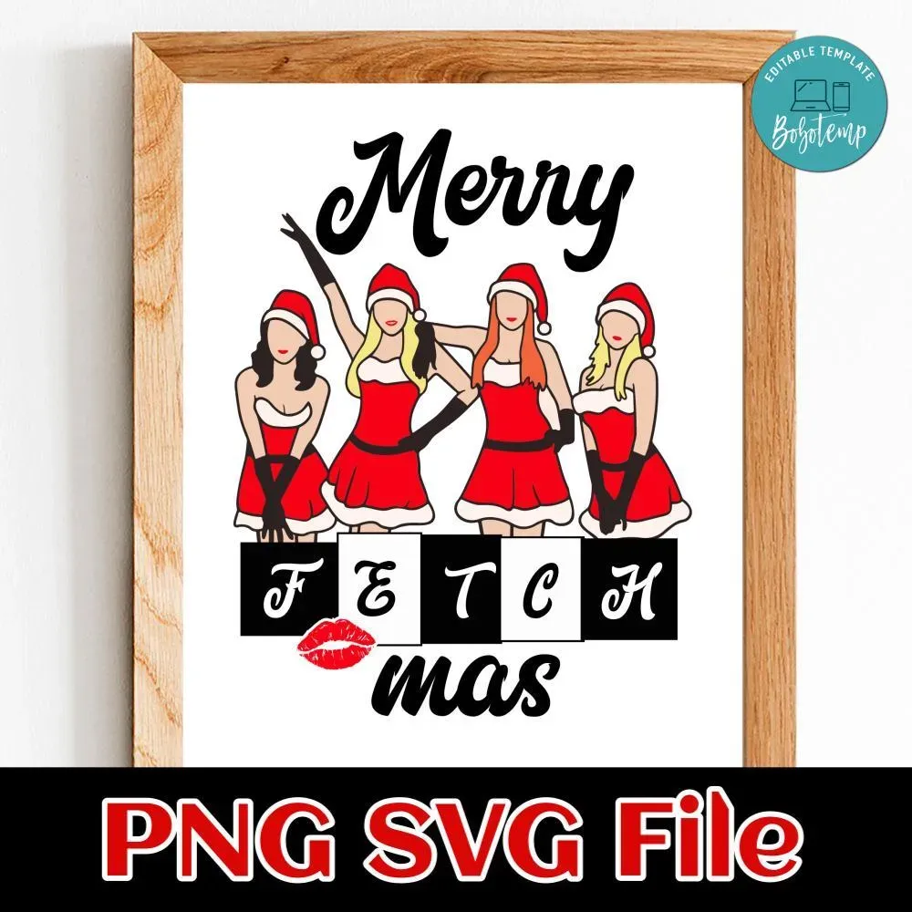 Mean Girls Merry Christmas PNG SVG file template | Bobotemp