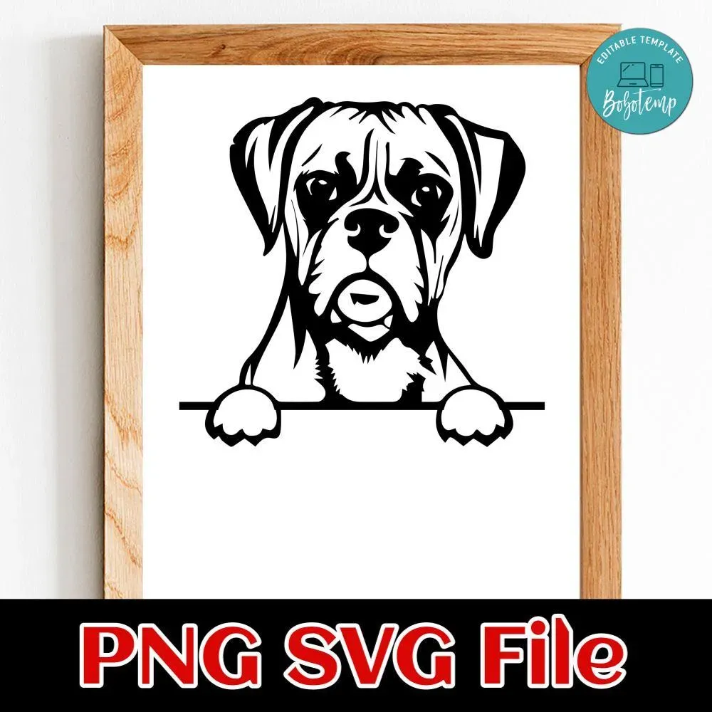 Boxer PNG SVG file template | Bobotemp