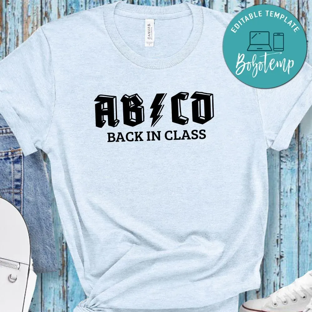 ABCD Back In Class PNG file template | Bobotemp