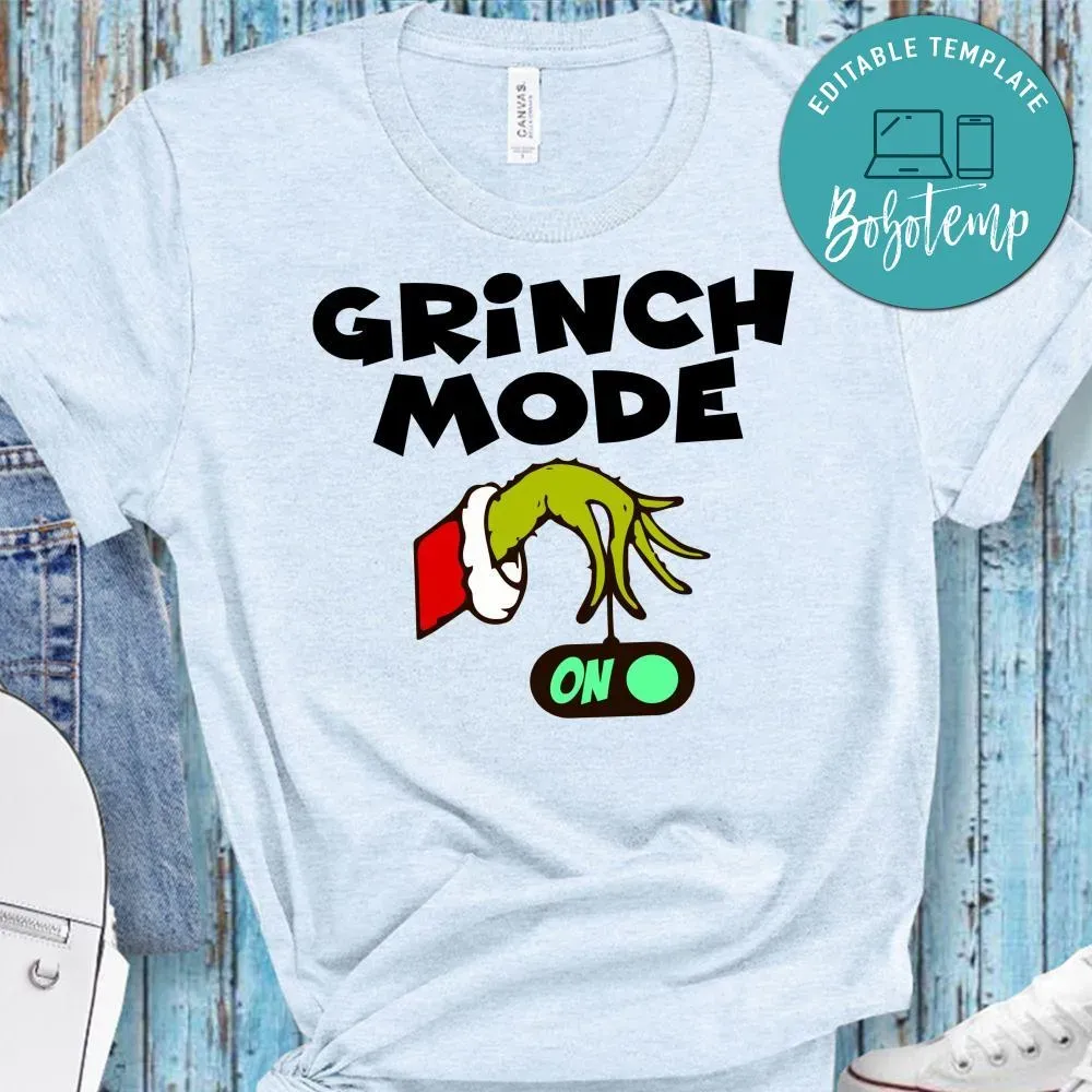 Grinch Mode On Christmas Shirt | Bobotemp