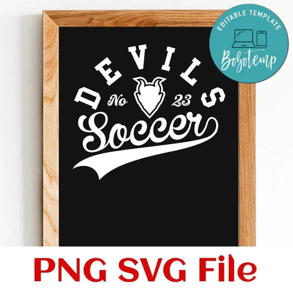 Devils Soccer Team SVG Customizable | Bobotemp
