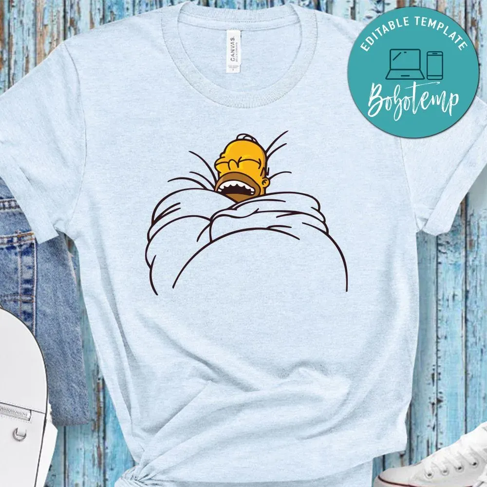 Homer Simpson Sleeping Lazy PNG file template | Bobotemp
