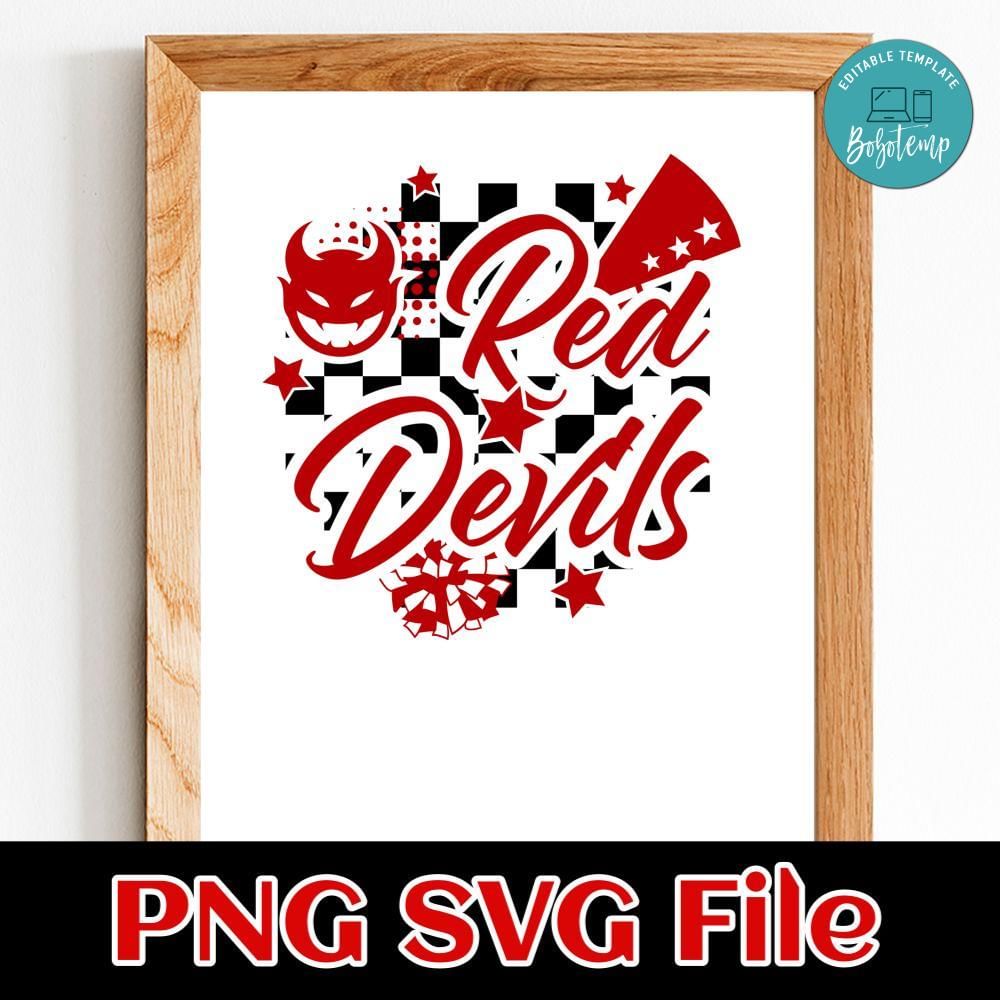 Red devils team SVG PNG | Bobotemp