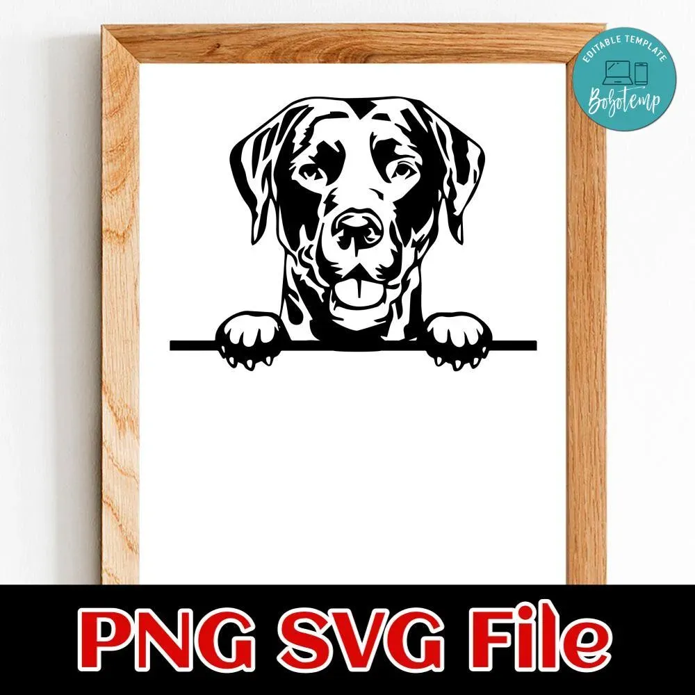 Labrador Retriever PNG SVG file template | Bobotemp