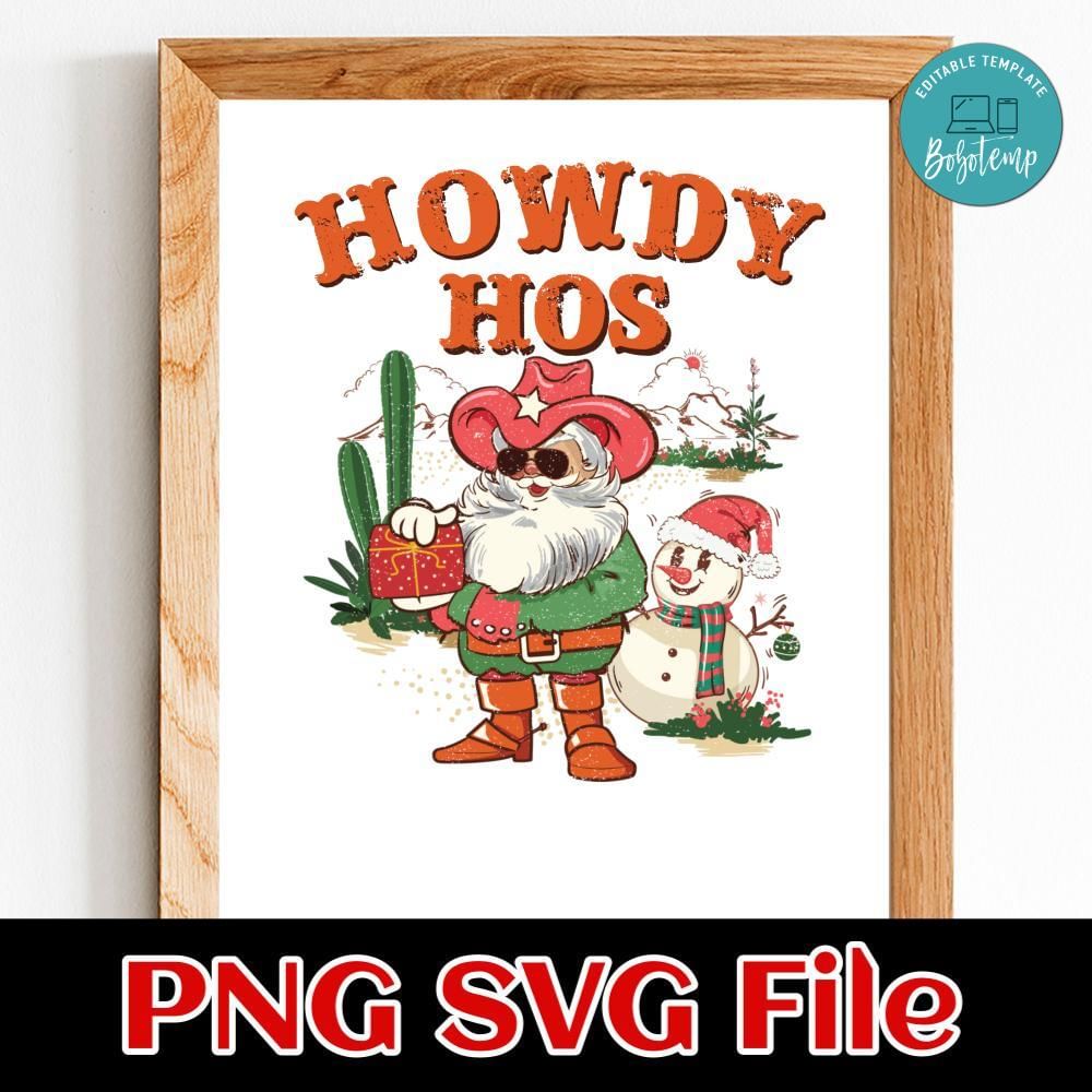 Howdy Hos Christmas PNG file template | Bobotemp