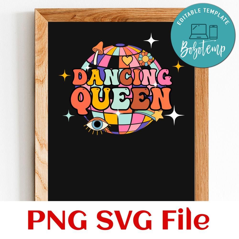 Dancing Queen PNG SVG file template | Bobotemp
