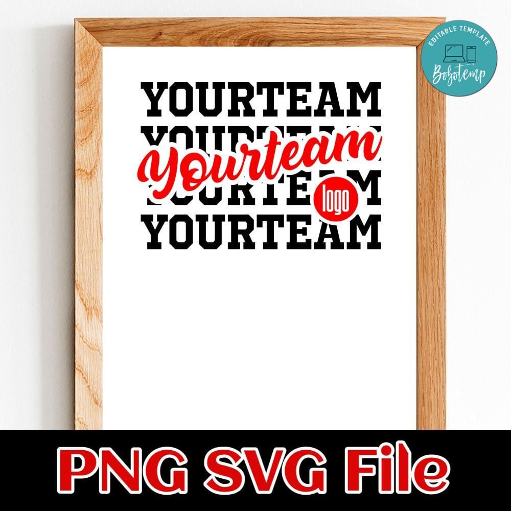 Custom Team name SVG PNG | Bobotemp