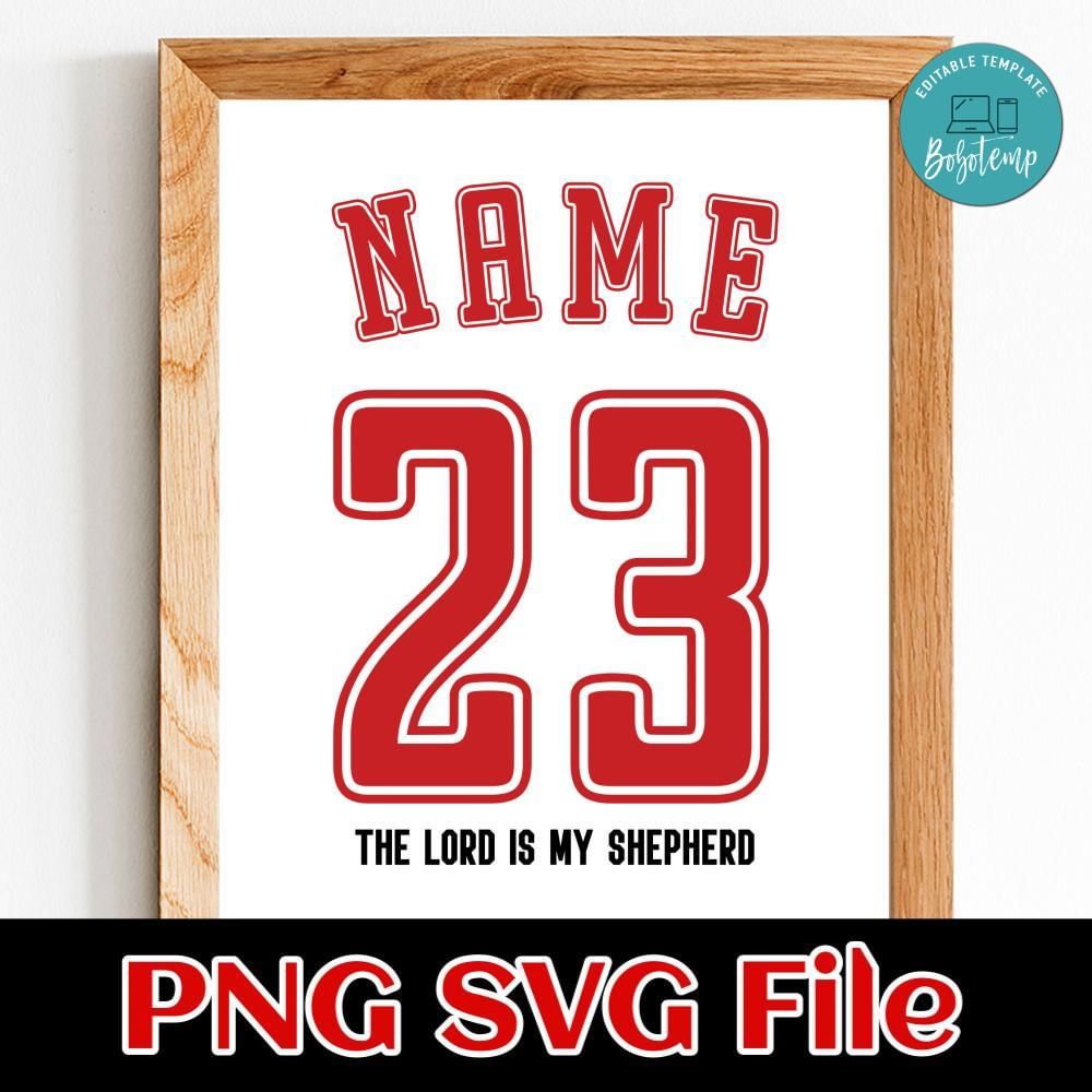 The lord is my shepherd Custom Name Customer Request PNG | Bobotemp