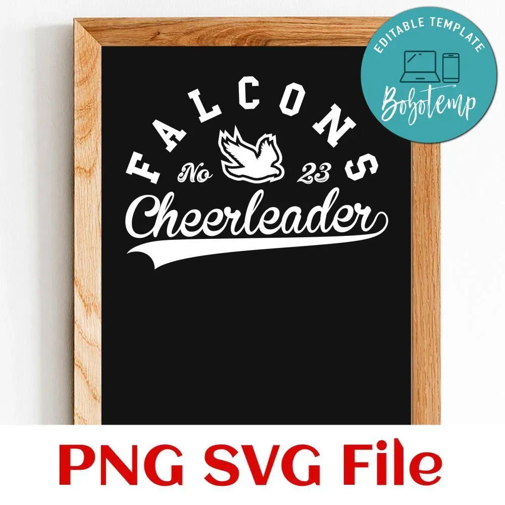 Falcons Cheerleader Team SVG Customizable | Bobotemp