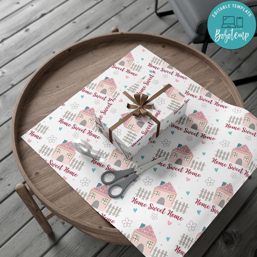Personalised Housewarming Gift Wrap Customizable | Bobotemp