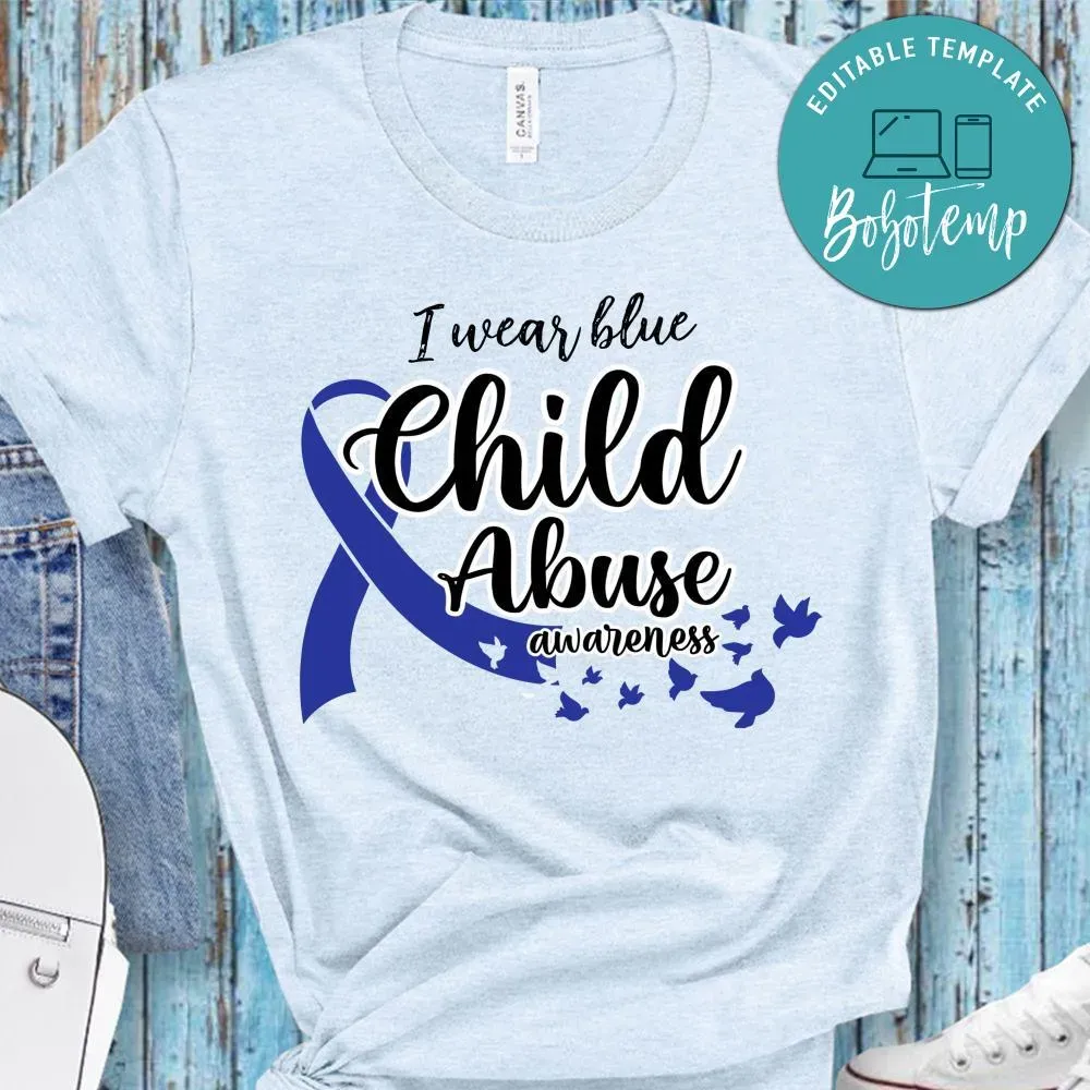 I wear blue child abuse awareness Shirt | Bobotemp