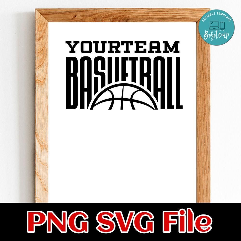 Basketball custom Name PNG SVG design template | Bobotemp