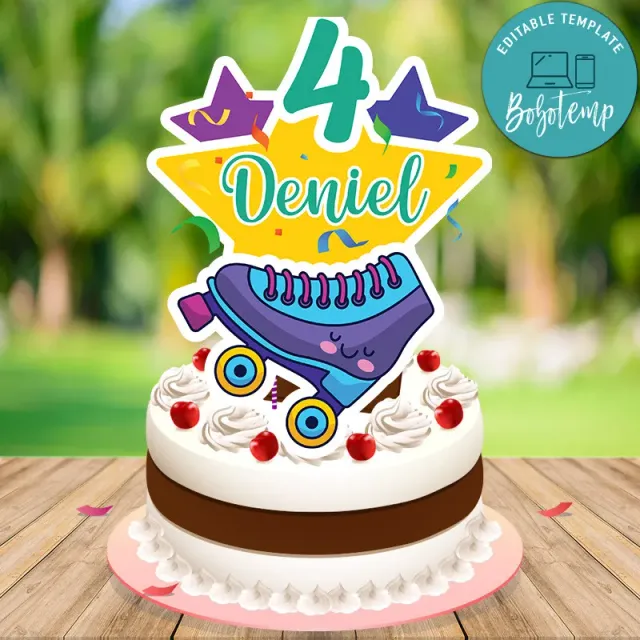 roller skate cake template