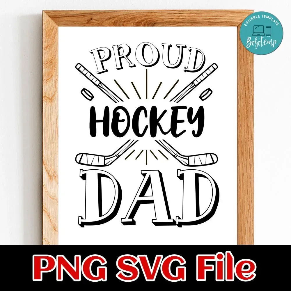 Hockey dad PNG SVG design template | Bobotemp