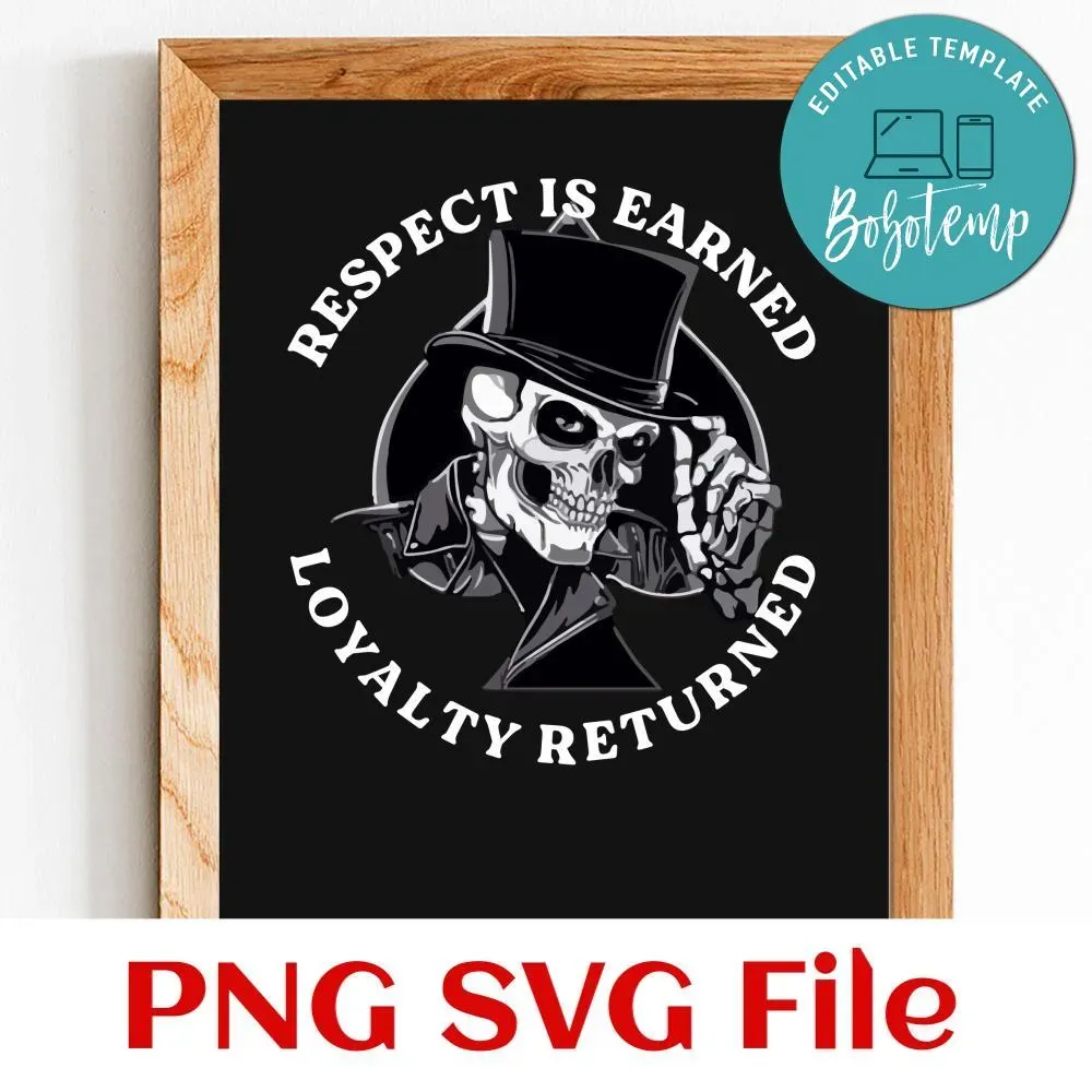 Respect is earned loyalty returned Customer Request PNG | Bobotemp