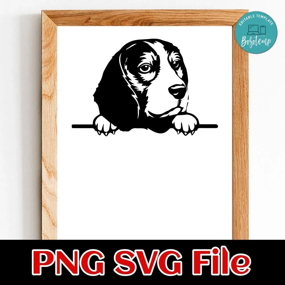 Beagle PNG SVG file template | Bobotemp