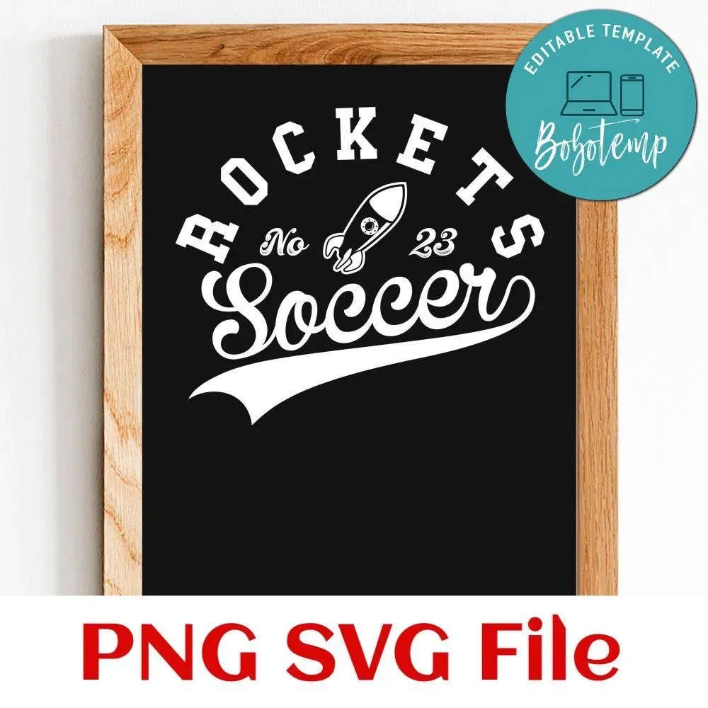 Rockets Soccer Team SVG Customizable | Bobotemp