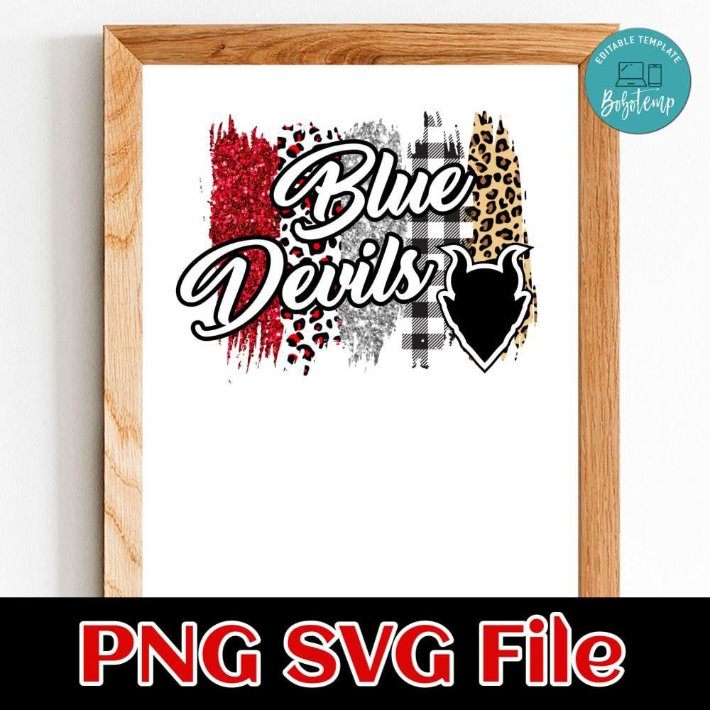 Team Blue Devils Brush stroke PNG | Bobotemp