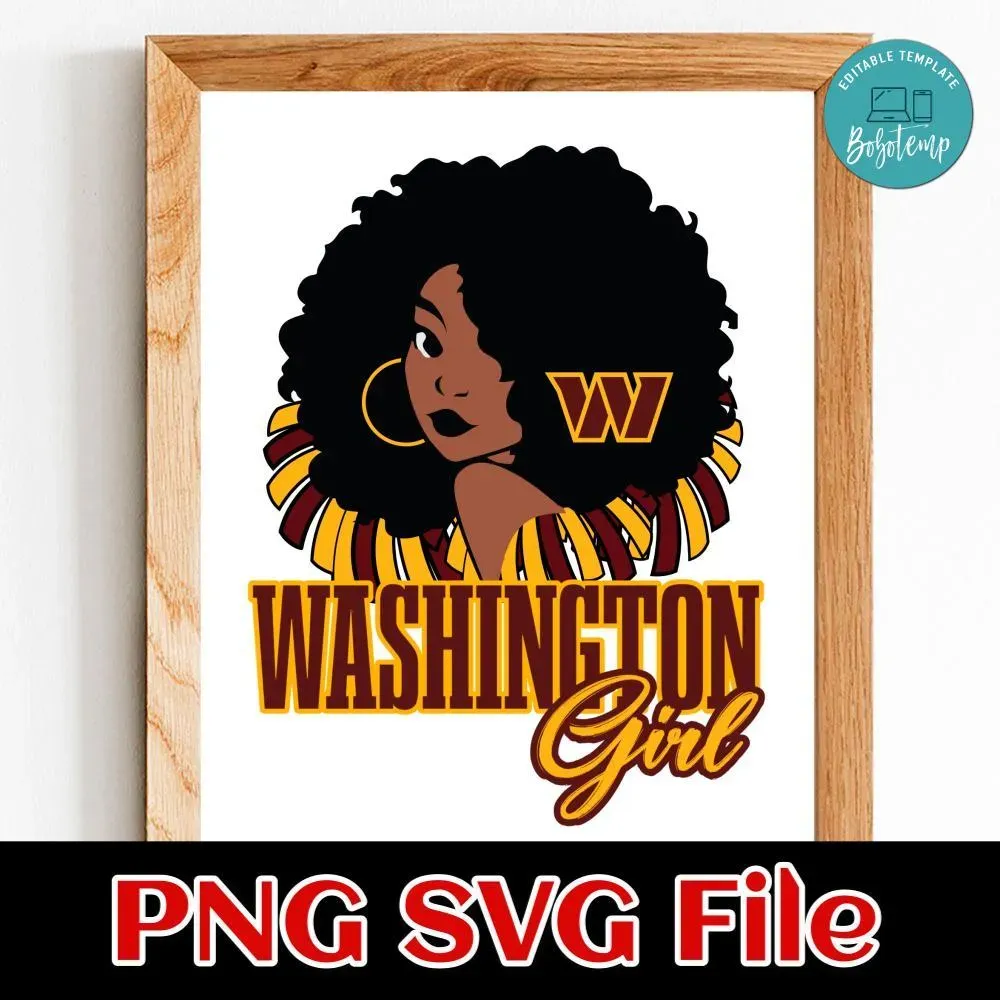 Washington Girl PNG SVG file template | Bobotemp