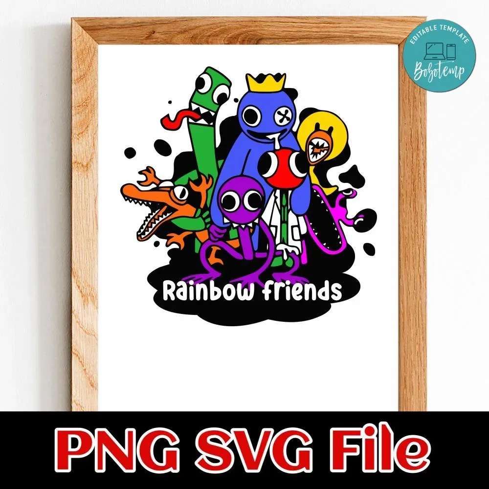 Rainbow Friends PNG SVG file template | Bobotemp