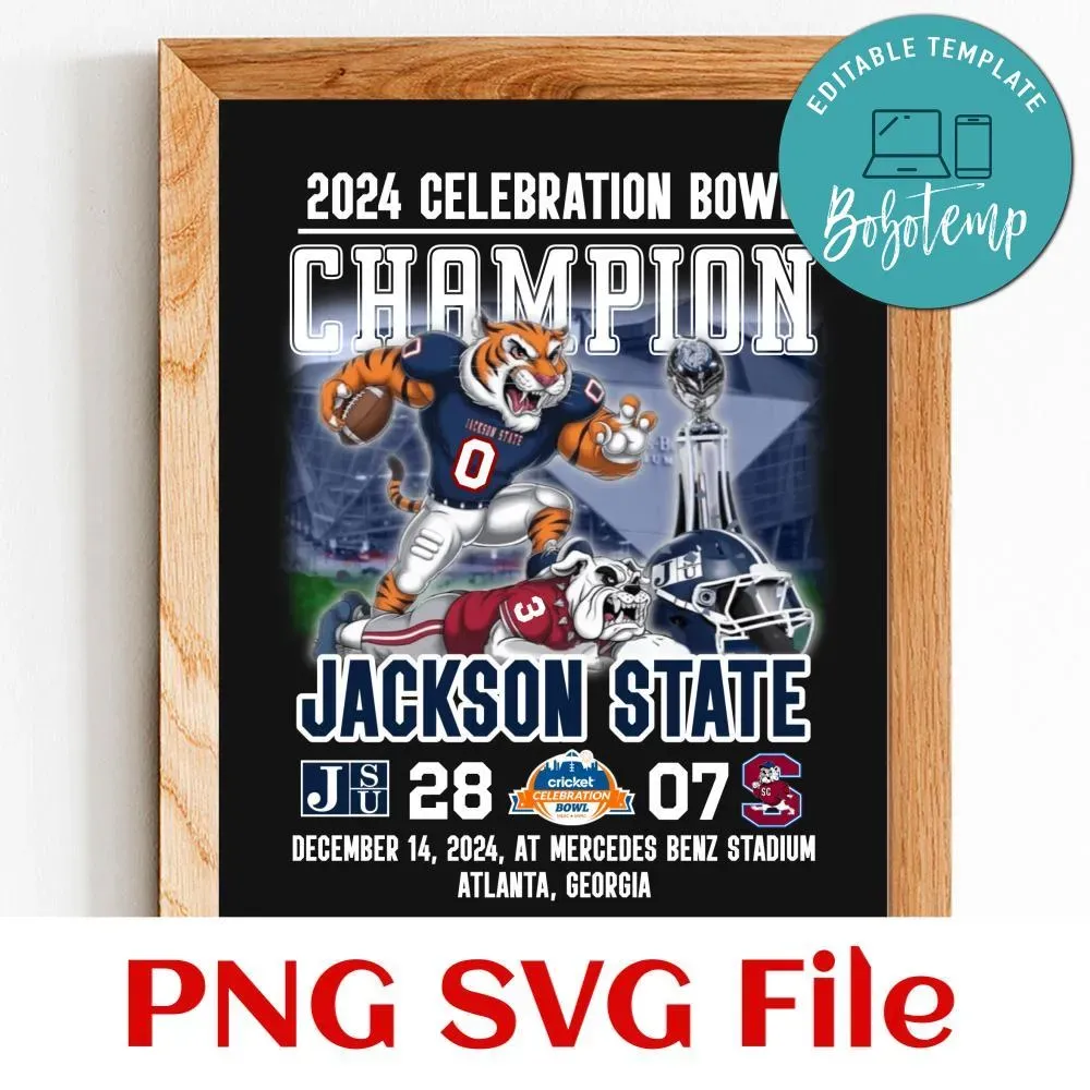 2024 celebration bowl champions Customer Request PNG | Bobotemp
