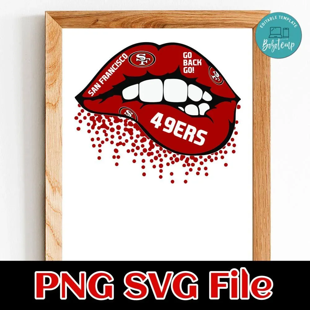 Lips San Francisco 49ers PNG file template | Bobotemp