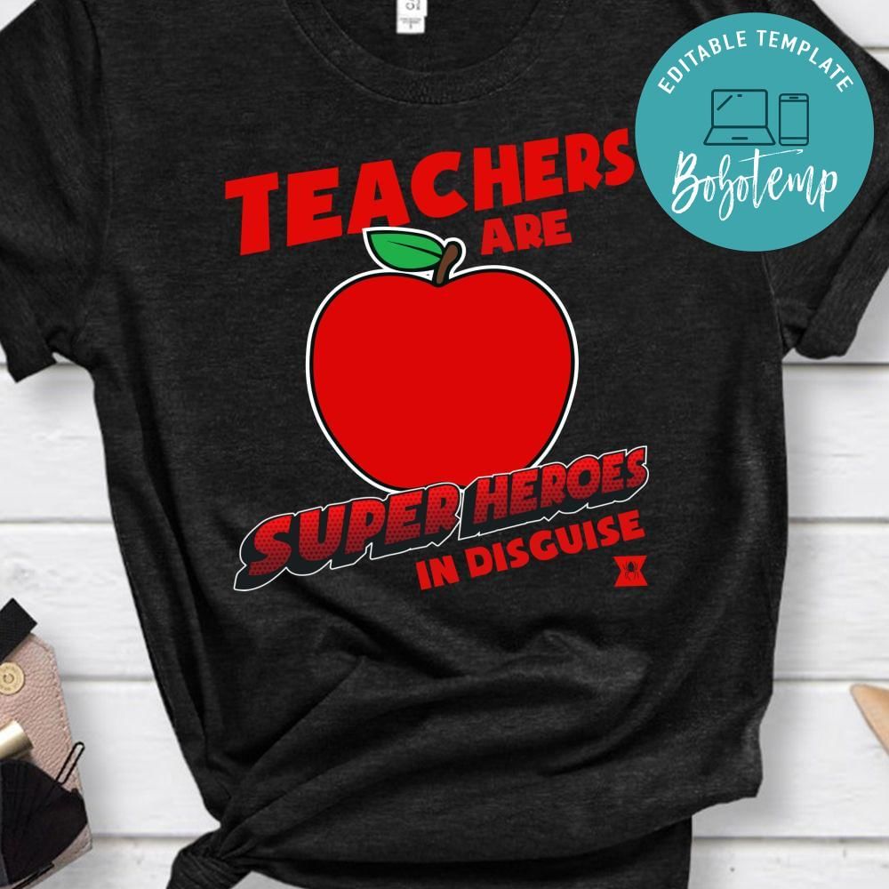 Teacher are superheroes in disguise PNG file template | Bobotemp